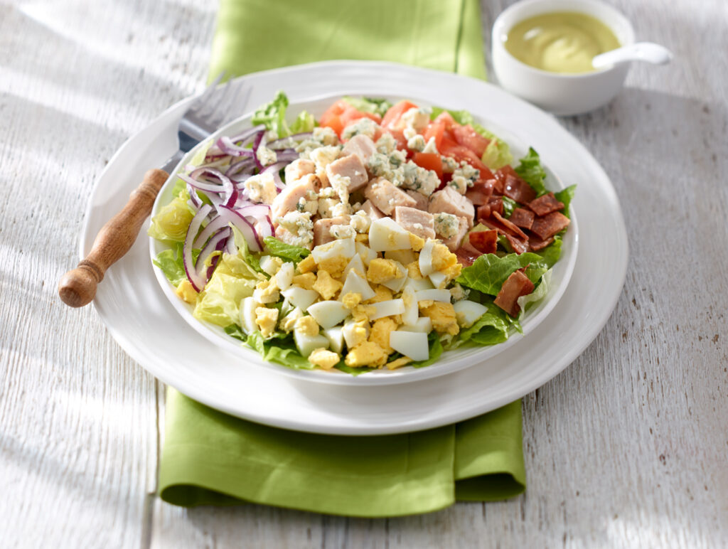 Mini Cobb Salad with Avocado Dressing - Get Cracking